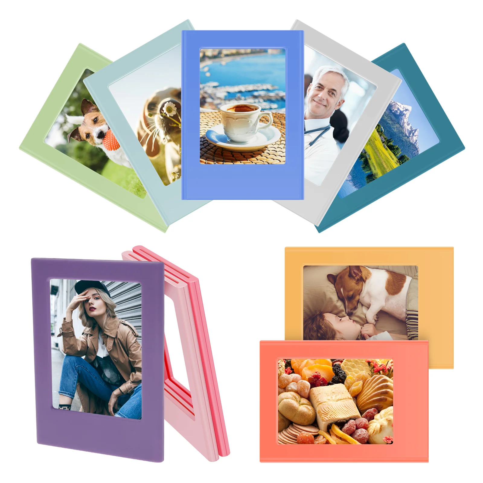 10Pcs Magnetic Picture Frames for Refrigerator 2.1x3.1inchFridge Color ...