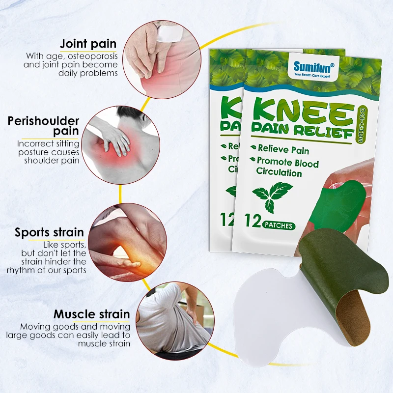 12/36/60/84/120pcs Knee Joint Pain Relief Patch Rheumatoid Arthritis ...