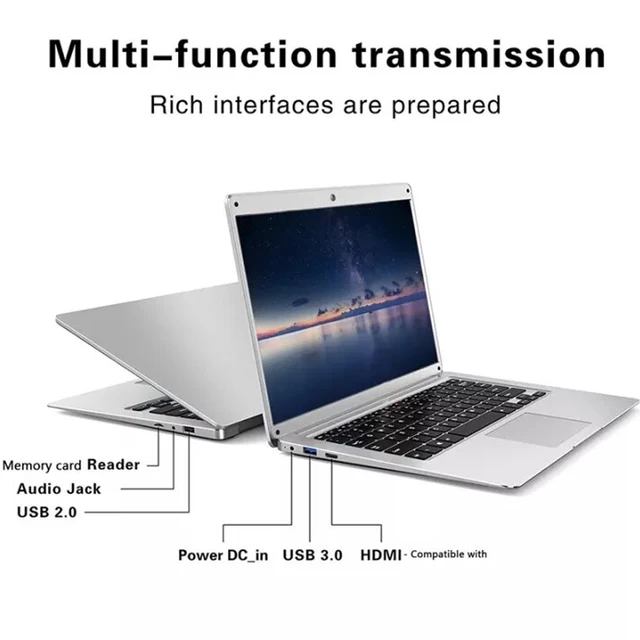 Promotion Intel 14 inch laptop Windows 10 Ram 6GB Rom 128GB 256GB SSD ...