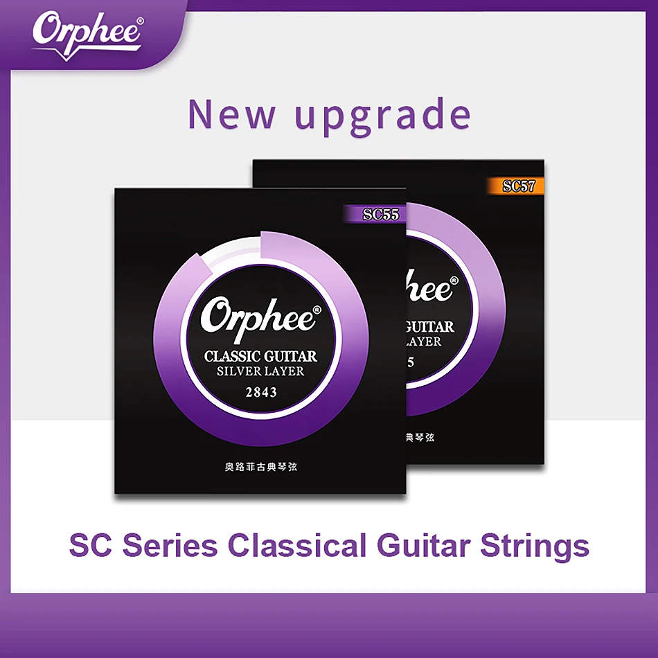 Orphee-SC-Series-Classical-Guitar-Strings-Clear-Nylon-Silver-Plated ...