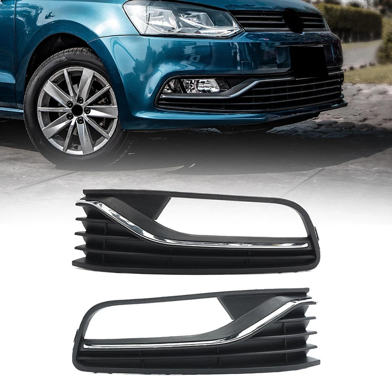 Left-Right-Side-Front-Bumper-Fog-Light-Grill-For-VW-Polo-6R-2014-2015 ...