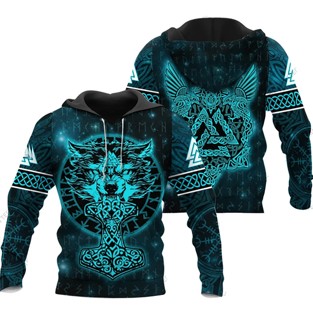 Sudadera-con-capucha-y-estampado-3D-de-lobo-para-hombre-ropa-urbana-de ...