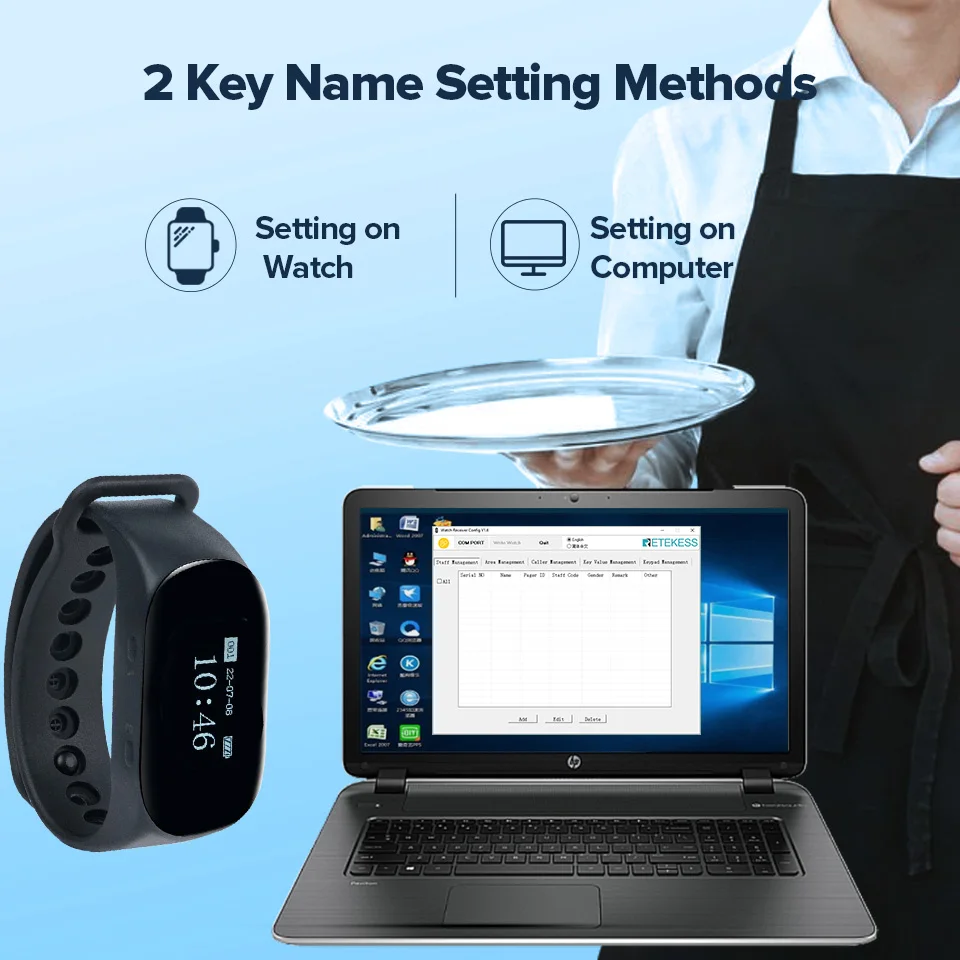 Retekess TD112 Wireless Waiter Calling System Restaurant Pager IPX7 ...