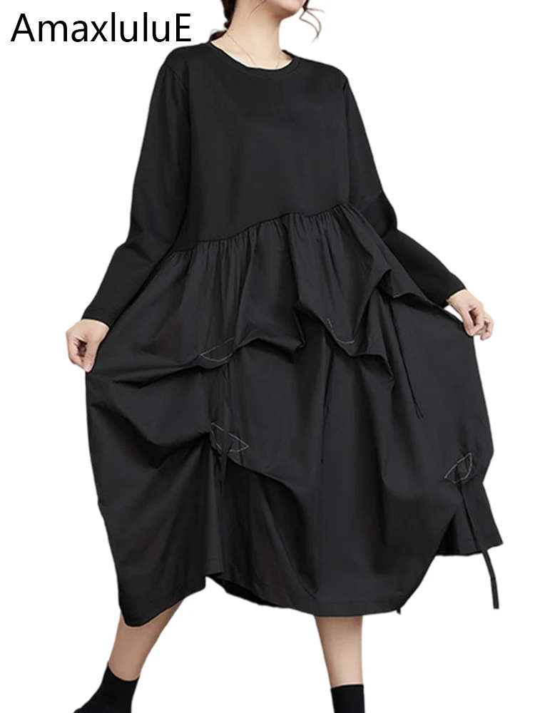 Amax luluE Clothing Womens Fashion Loose Vintage Leisure Long Dresses ...