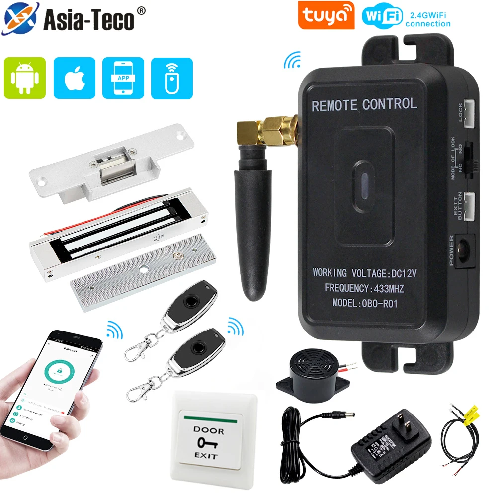 WIFI-Tuya-Smart-App-Wireless-Access-Control-System-Kits-Keyless-433Mhz ...