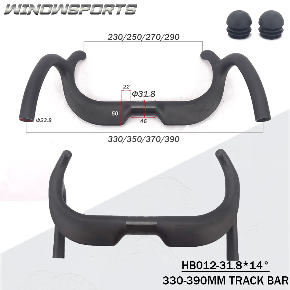 Winowsports-Cycling-Track-Sprinter-Bar-Carbon-Road-Handlebar-31-8mm-330 ...