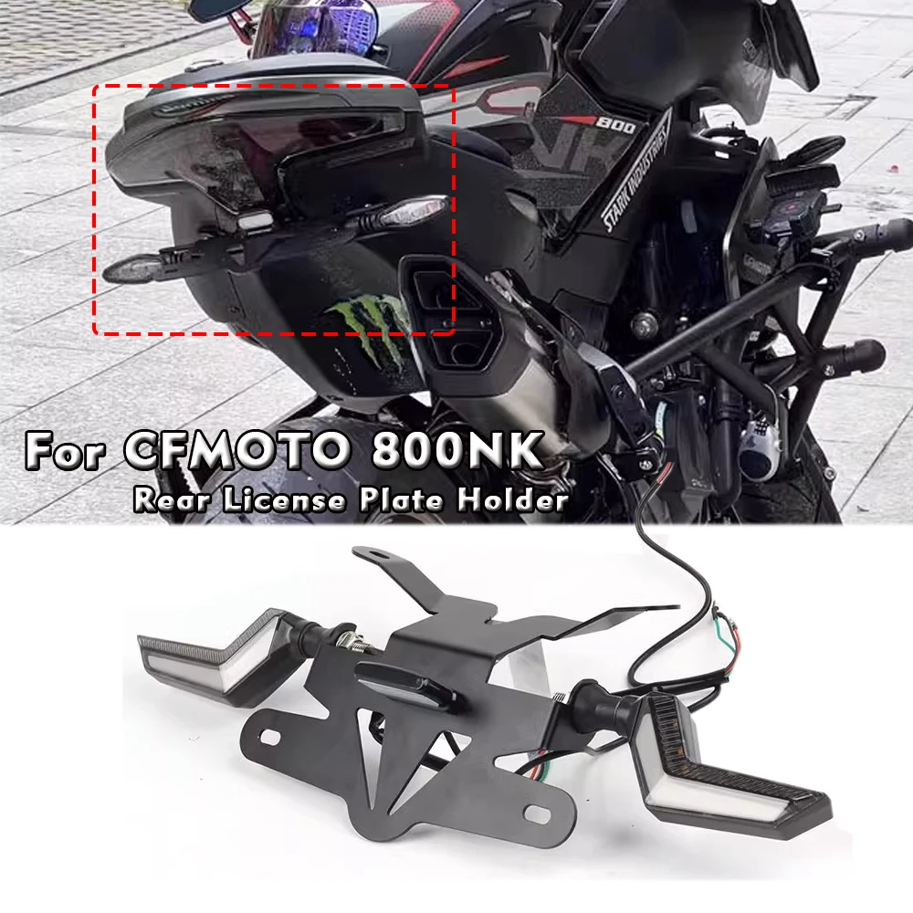 Motorcycle-Rear-License-Plate-Holder-LED-Light-Mount-Rear-Tail-Frame ...
