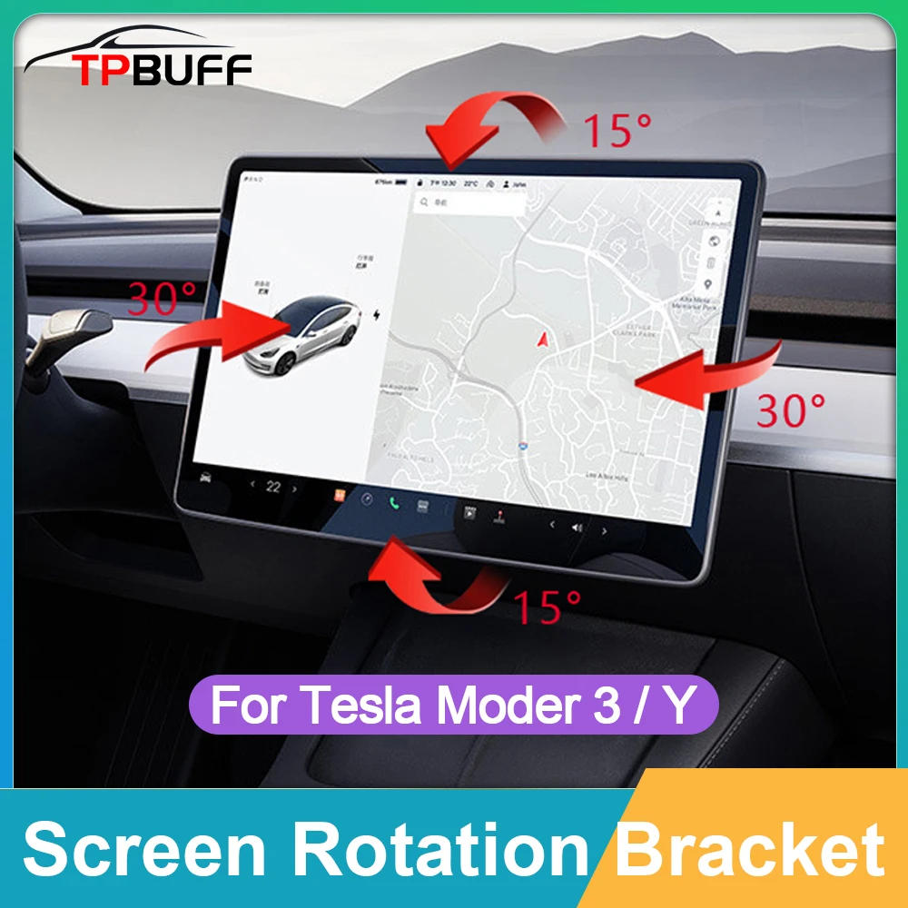TPBUFF-Display-Rotation-Bracket-For-Tesla-Model-3-Y-LHD-RHD-Central ...