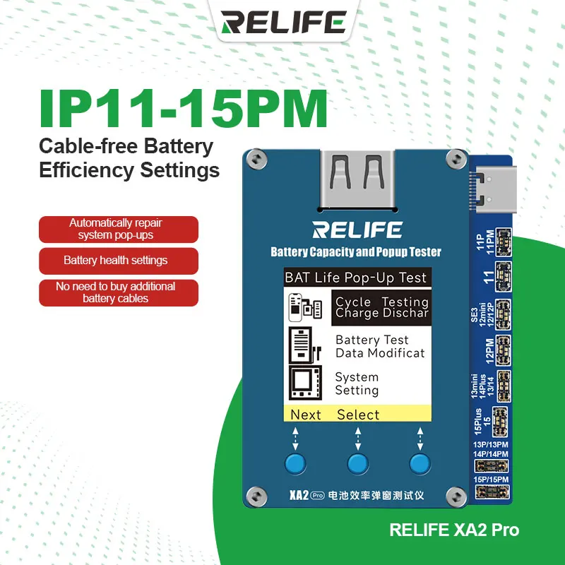 RELIFE-XA2-Pro-IP11-15PM-Cable-free-Battery-Efficiency-Settings ...