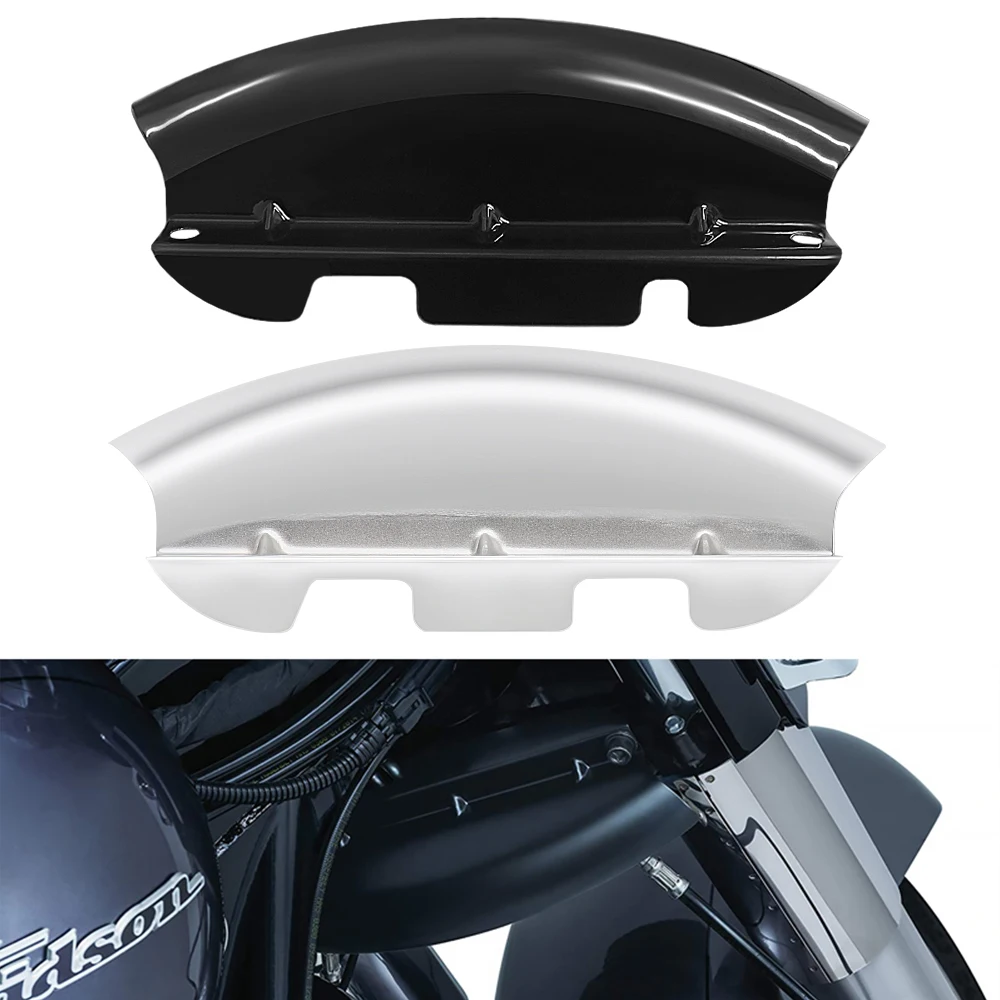 Black-Chrome-Lower-Triple-Tree-Wind-Deflector-For-Harley-Touring-Street ...