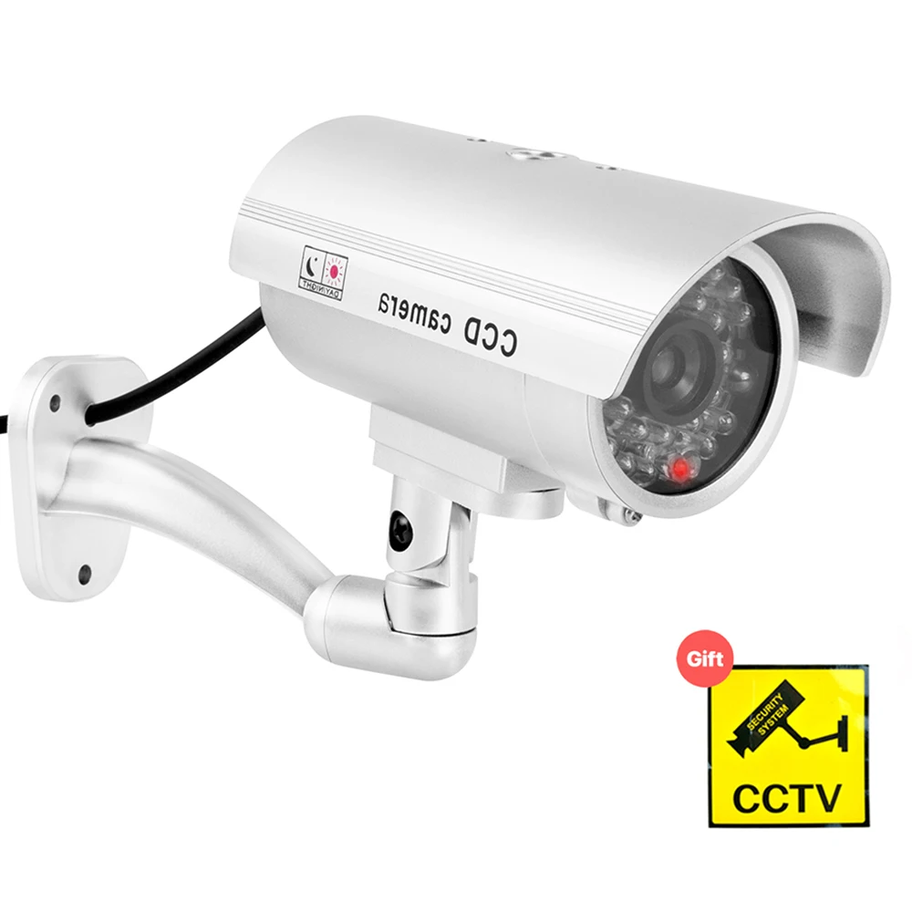 Kamera Tiruan Tahan Air Lampu Kilat LED Merah untuk Luar Ruangan Dalam ...