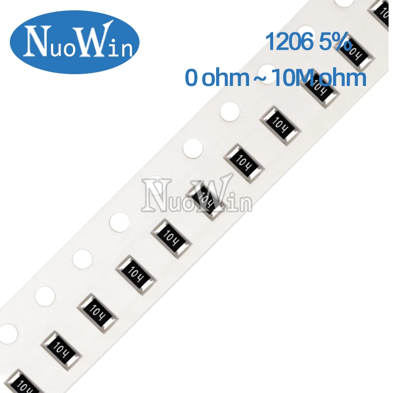 100pcs 1206 5% Smd Resistor 0r ~ 10m 1/4w 0 1 10 100 150 220 330 470 ...