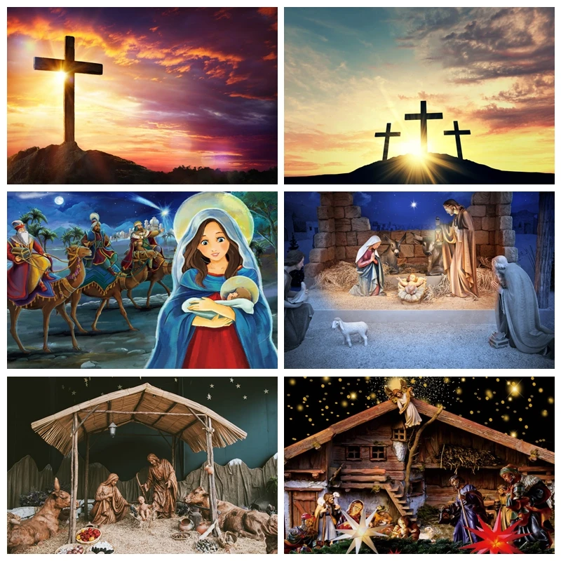 Manger Cross Background