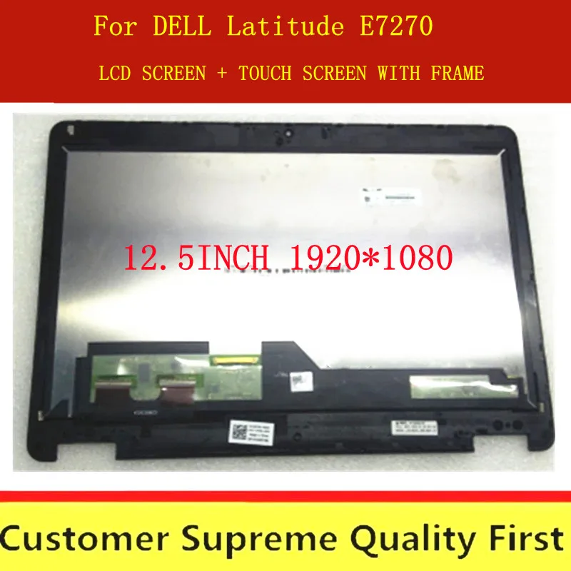 12.5" For DELL Latitude E7270 7270 LCD touch screen assembly LTN125HL06 ...
