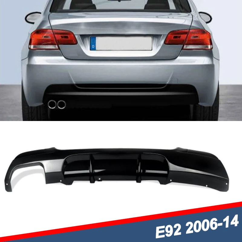 MagicKit-GLOSS-BLACK-M-SPORT-REAR-BUMPER-DIFFUSER-FOR-BMW-E92-E93-328i ...