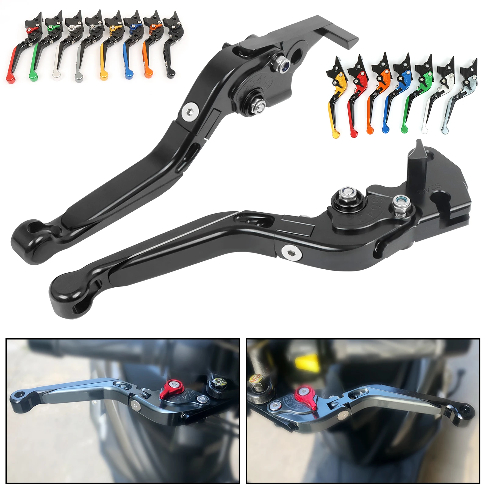 Motorcycle-Folding-Extendable-Brake-Clutch-Levers-For-Suzuki-GSX-R600 ...