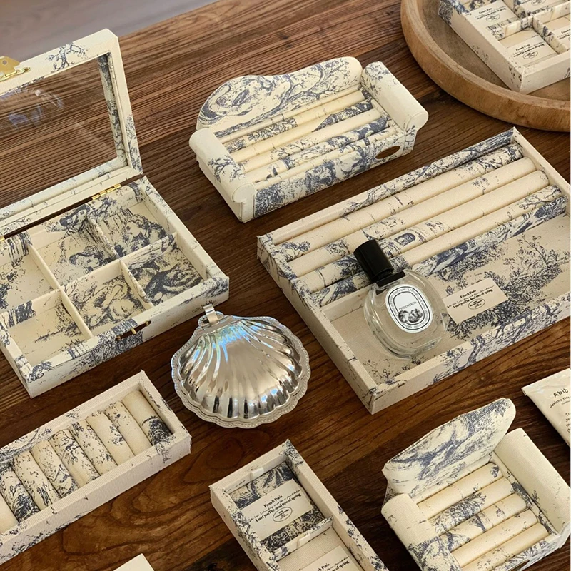 Retro Jewelry Rack Counter Ring Earring Display Tray Live Streaming ...