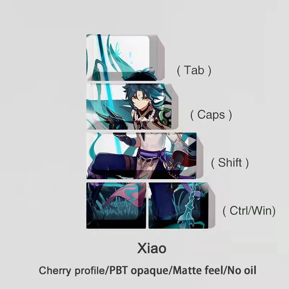 Genshin Impact Keycaps 5 Keys/set Tab CapsLK Shift Ctrl Win Key Caps ...