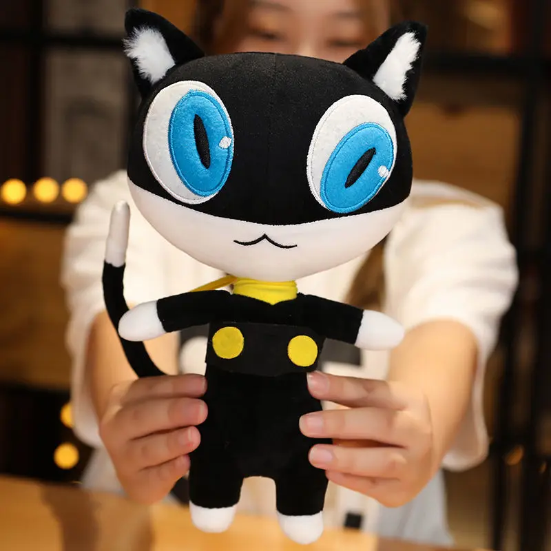 Persona 5 The Animation Plush Toys Black Cat Morgana Mona Anime Figure ...
