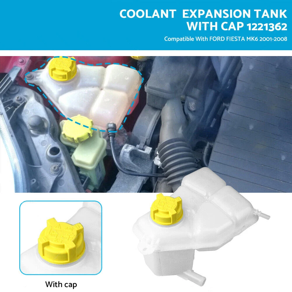 For-Ford-Fiesta-Mk6-2001-2008-Coolant-Expansion-Header-Tank-Bottle-Cap ...