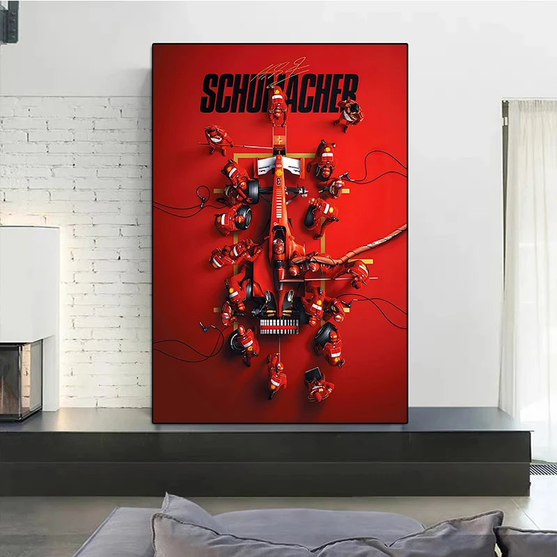 Classique, F1 Michael Schumacher Racing, Art mural, affiche imprimée ...