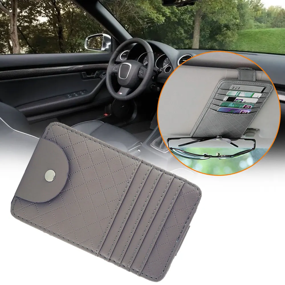 Car Auto Sun Visor Point Pocket Organizer Pouch Bag Card Glasses ...