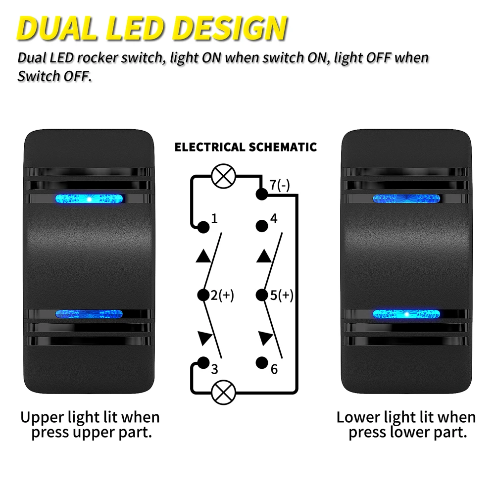 Momentary Rocker Switch Vízálló (Be) -Off- 3 Pozíció – FIXO.hu