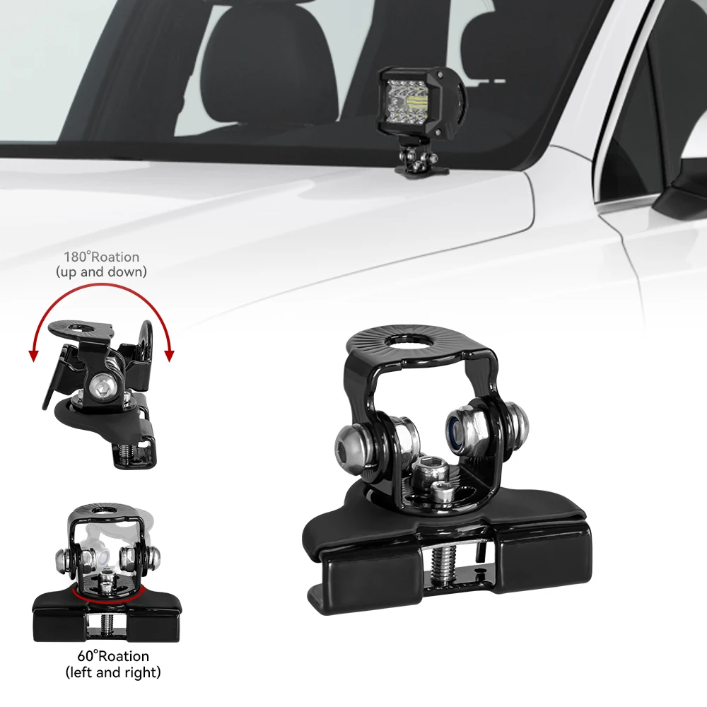 LED Work Light mounting Bracket Universal Hood Led Light Bar Mount ...