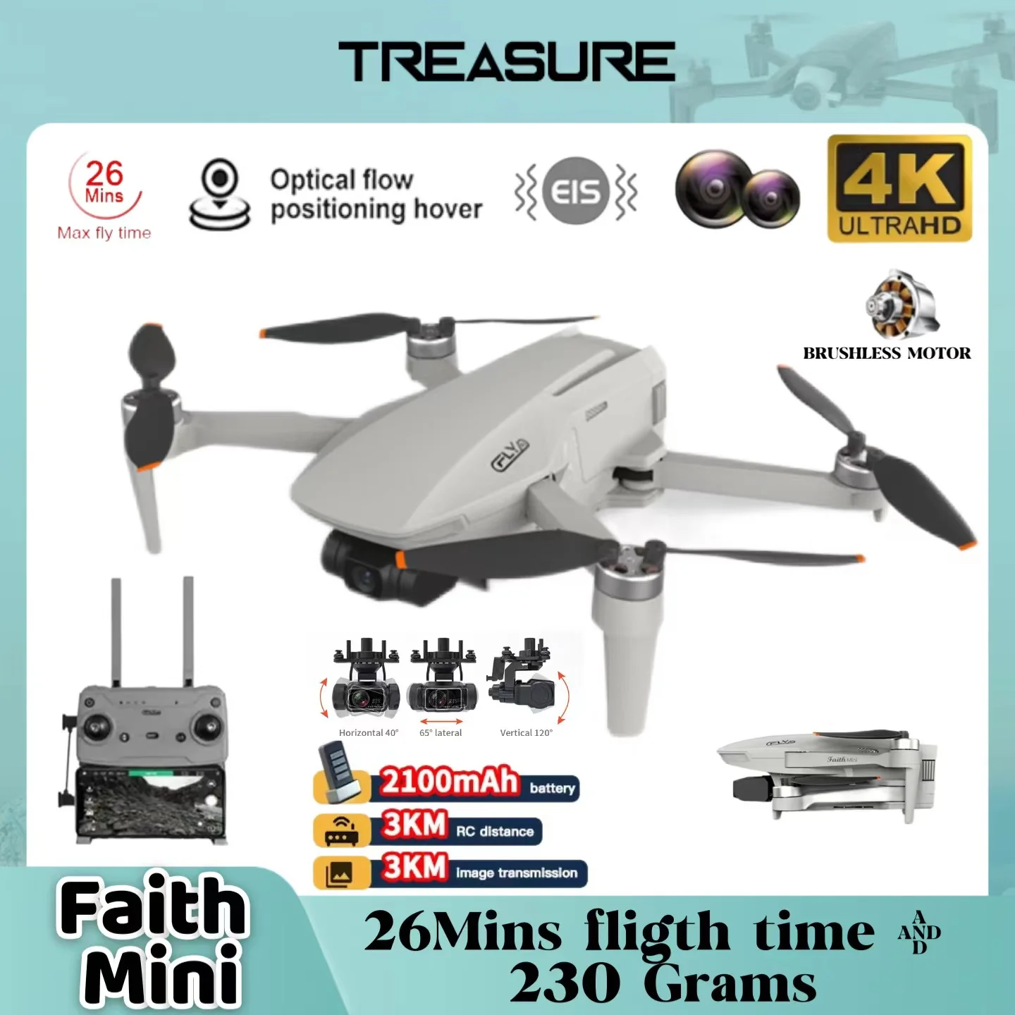 C-FLY-Faith-Mini-Drone-4K-Professional-HD-Camera-5G-Wifi-3-Axis-Gimbal ...
