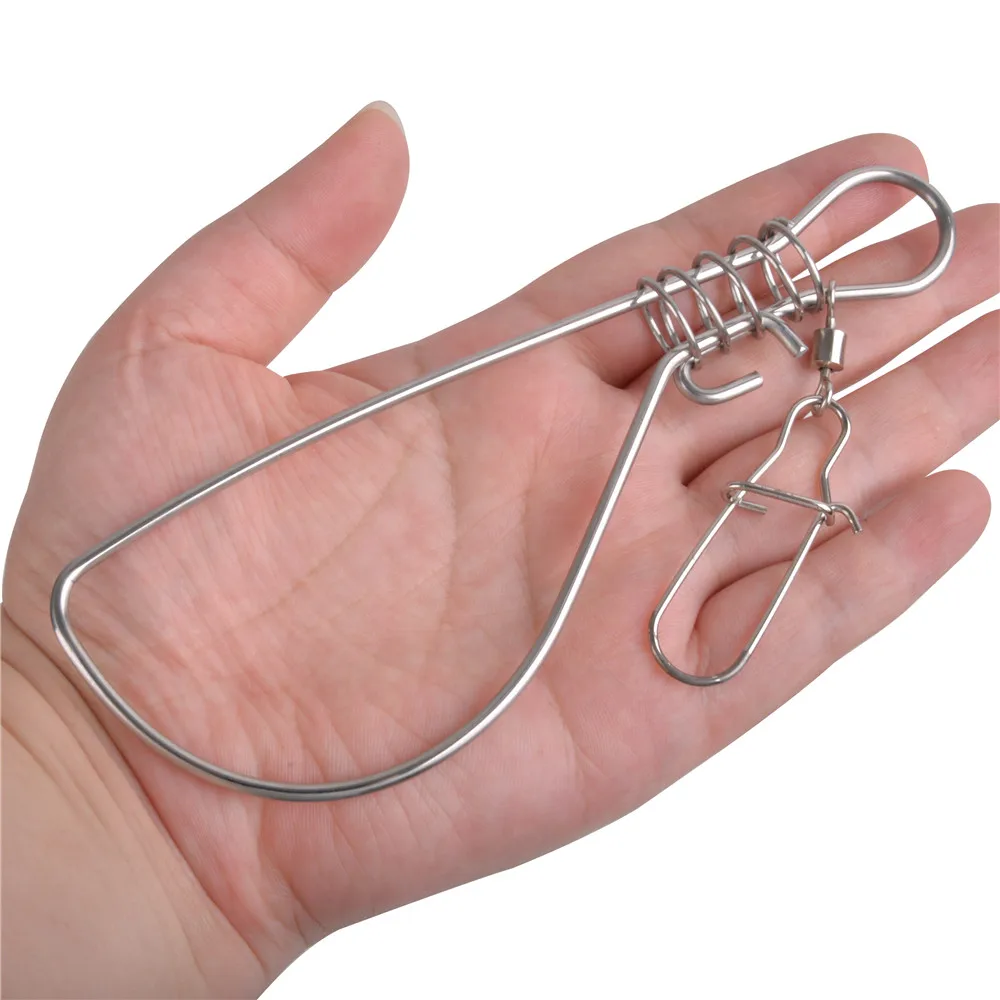 3PCS-Fish-lock-stringer-fishing-lock-snap-clip-locker-Stainless-steel ...