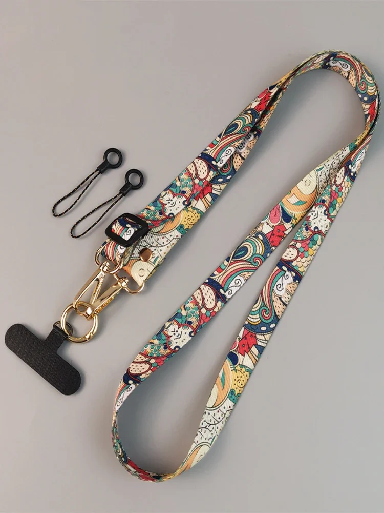 Graffiti-Pattern-Long-Crossbody-Mobile-Phone-Lanyard-Adjustable-Hanging ...