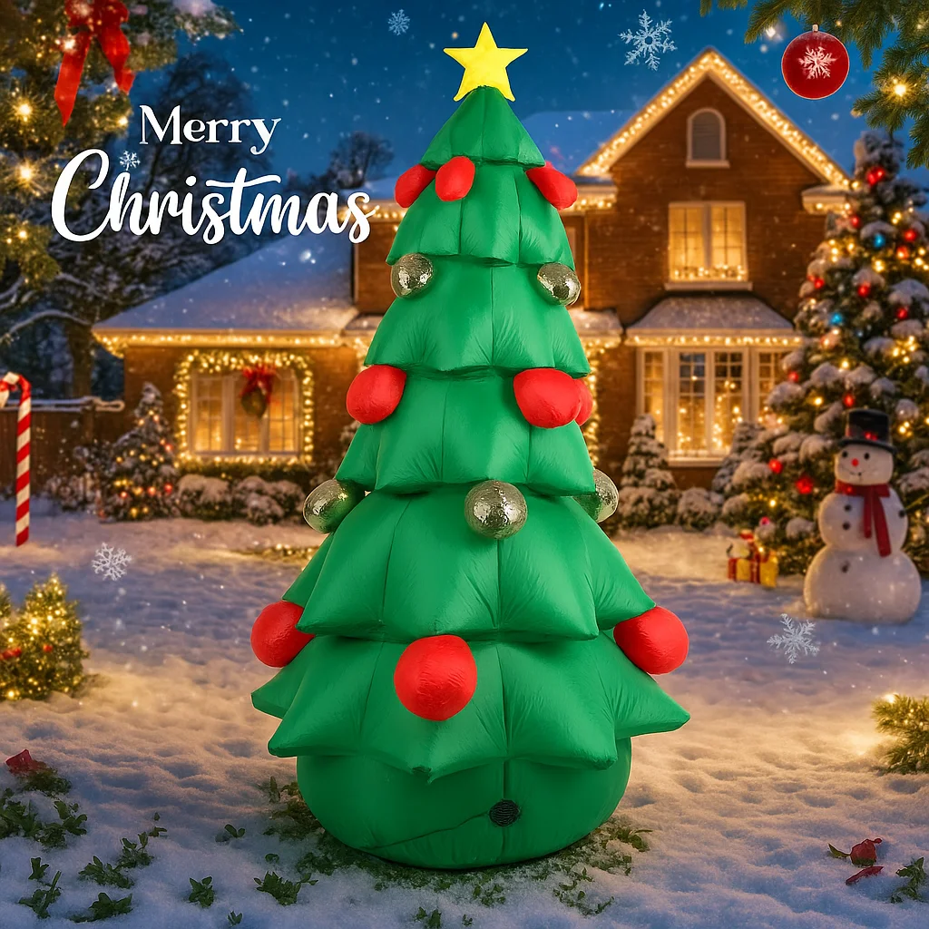 7.87FT Xmas Holiday Ornaments Xmas Tree Decor Inflatable Christmas LED ...