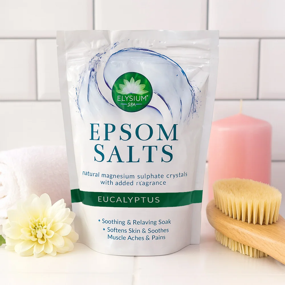Elysium Eucalyptus Epsom Bath Salts 500g, Relaxing Mineral Soak for ...