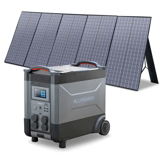ALLPOWERS Solar Generator R4000 with 400W Solar Panel, 4 X 4000W (6000W ...