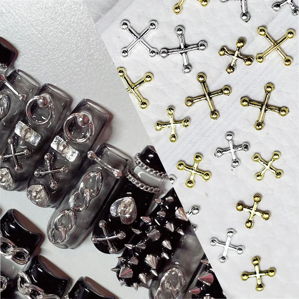 20pcs Punk Cross Nail Art Charms 3d Gothic Dark Design Luxury Hip-hop ...