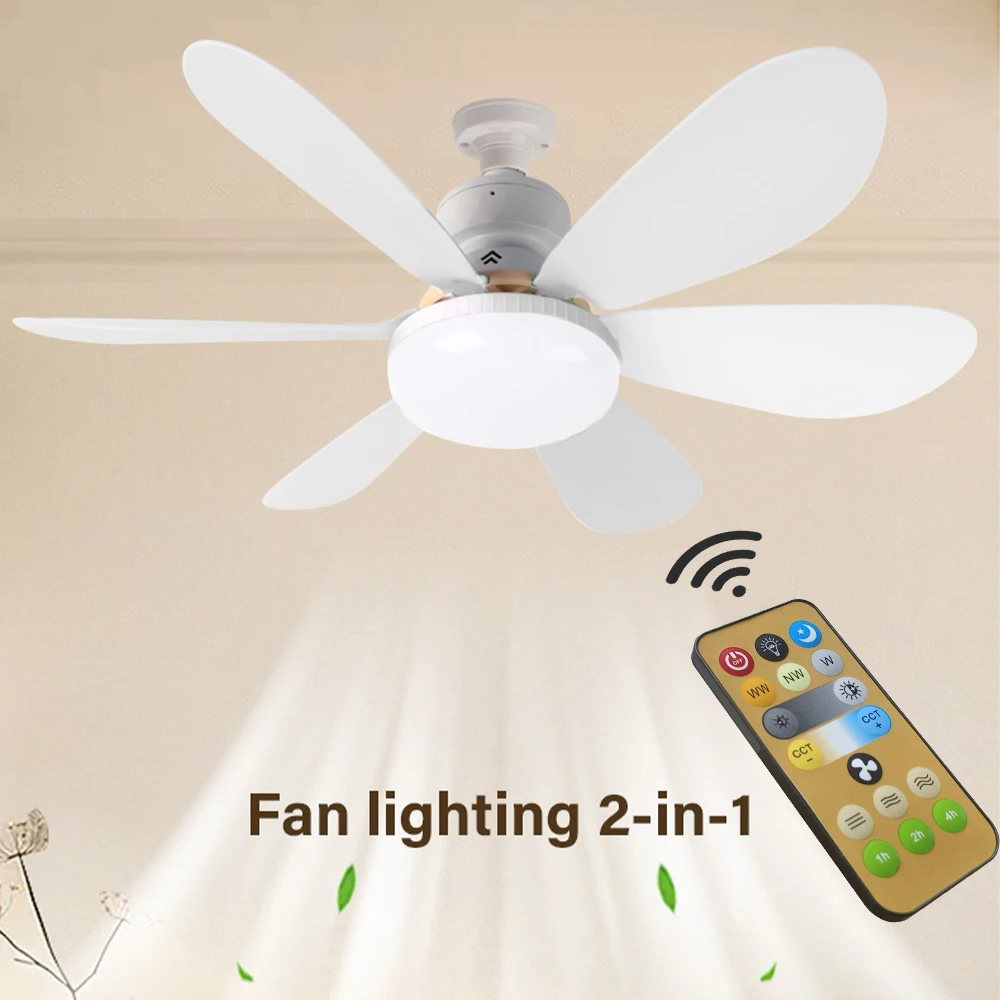 LED-40W-ceiling-fan-light-E27-with-remote-control-for-dimming-suitable ...