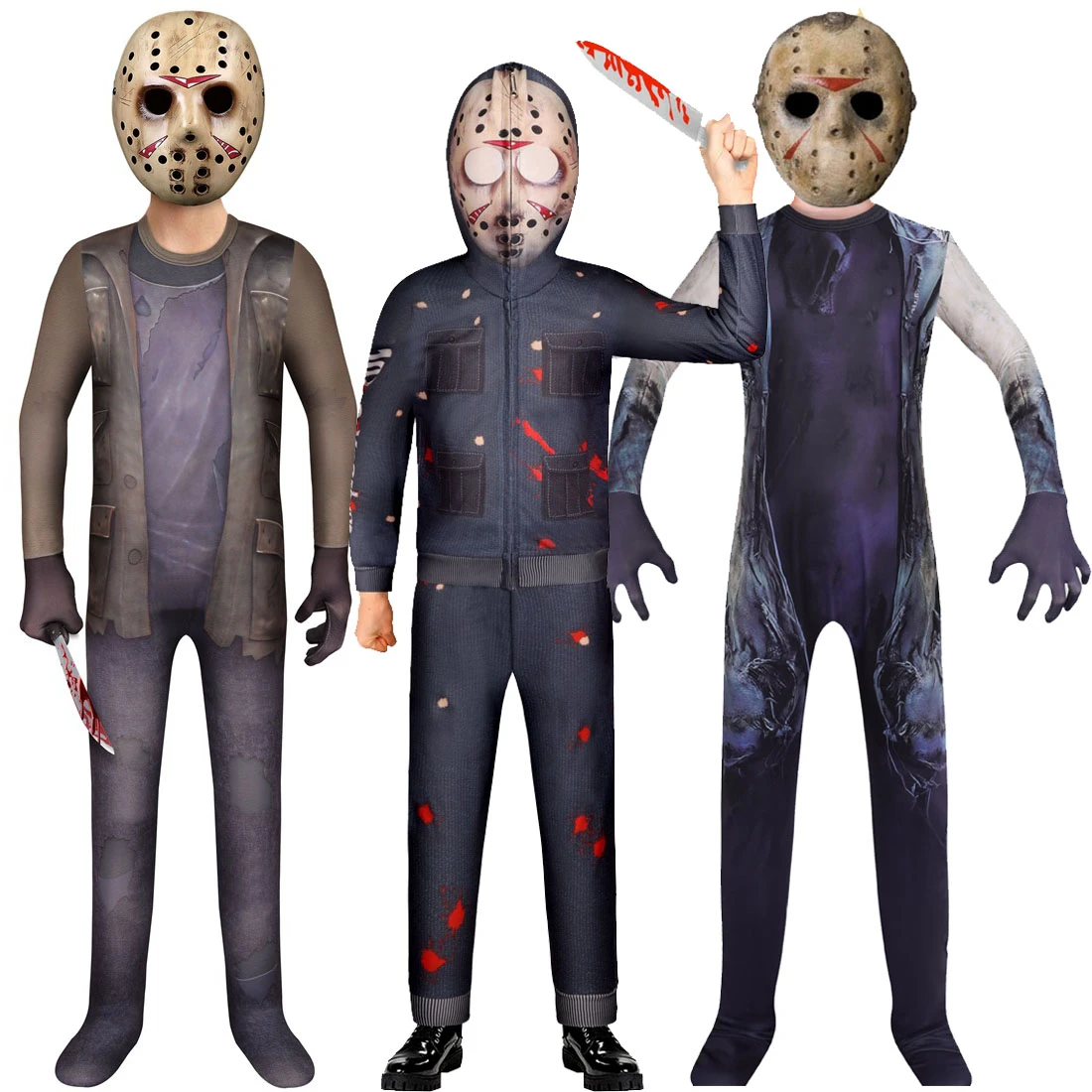 2022 New Movie Friday The 13th Jason Voorhees Cosplay Kids Halloween ...