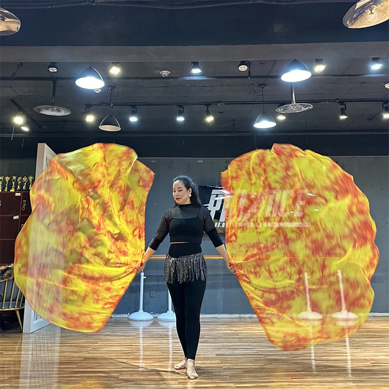 ชีฟองสรรเสริญธงคู่ผู้หญิง Flowy Tie Dye ผ้าชีฟอง 2 ชิ้น Stage ...