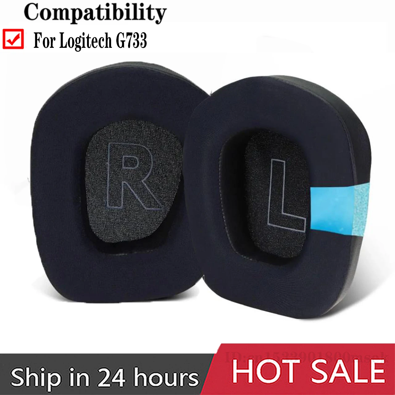 G733 Ice Gel Earphone Ear Pads For Logitech G733 G 733 Earpads Sponge ...