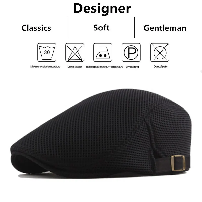 Elegáns férfi szövet sapka svájci sapka golf sapka klasszikus divat KÉK ...