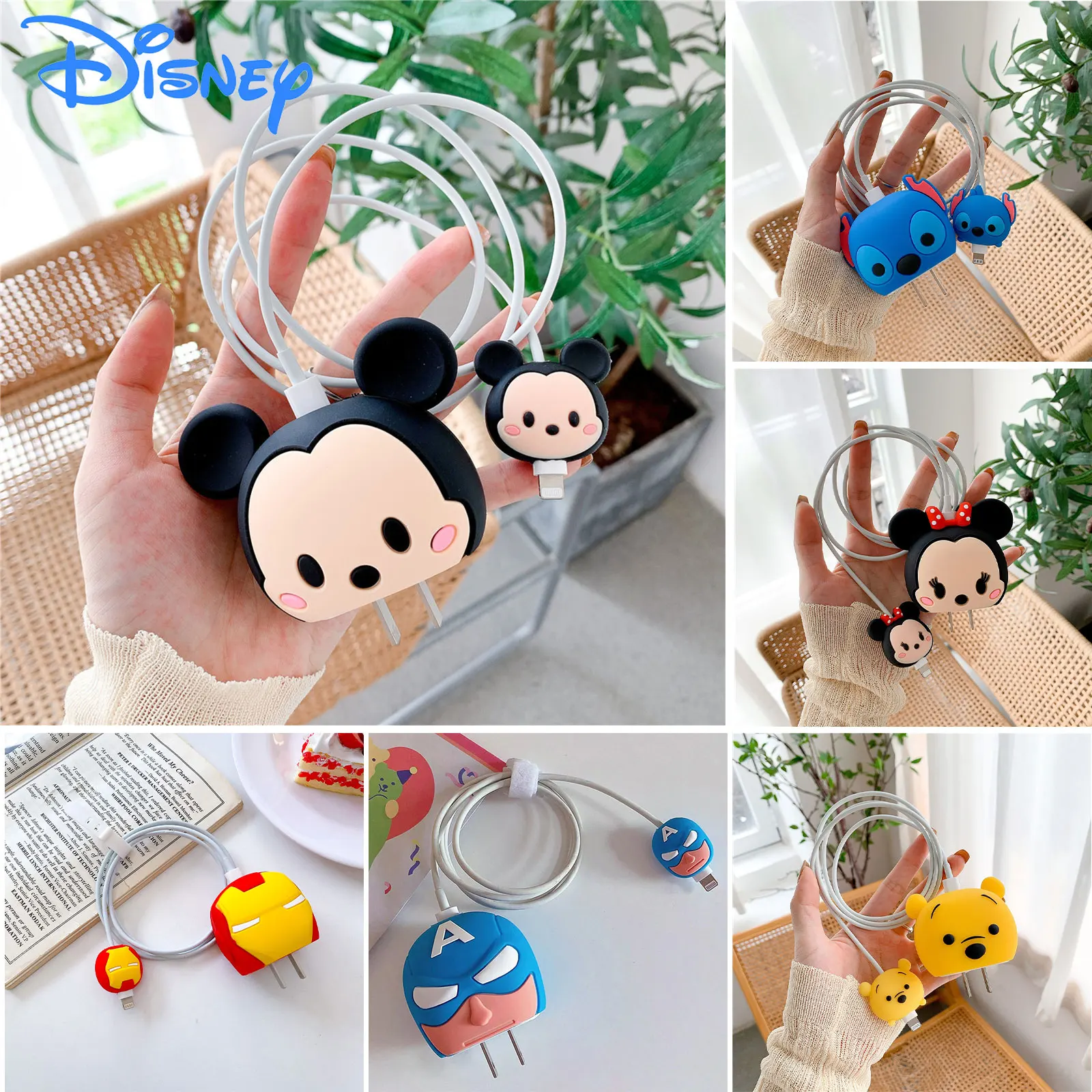 Disney-Protector-de-Cable-de-Mickey-y-Minnie-organizador-de-protecci-n ...