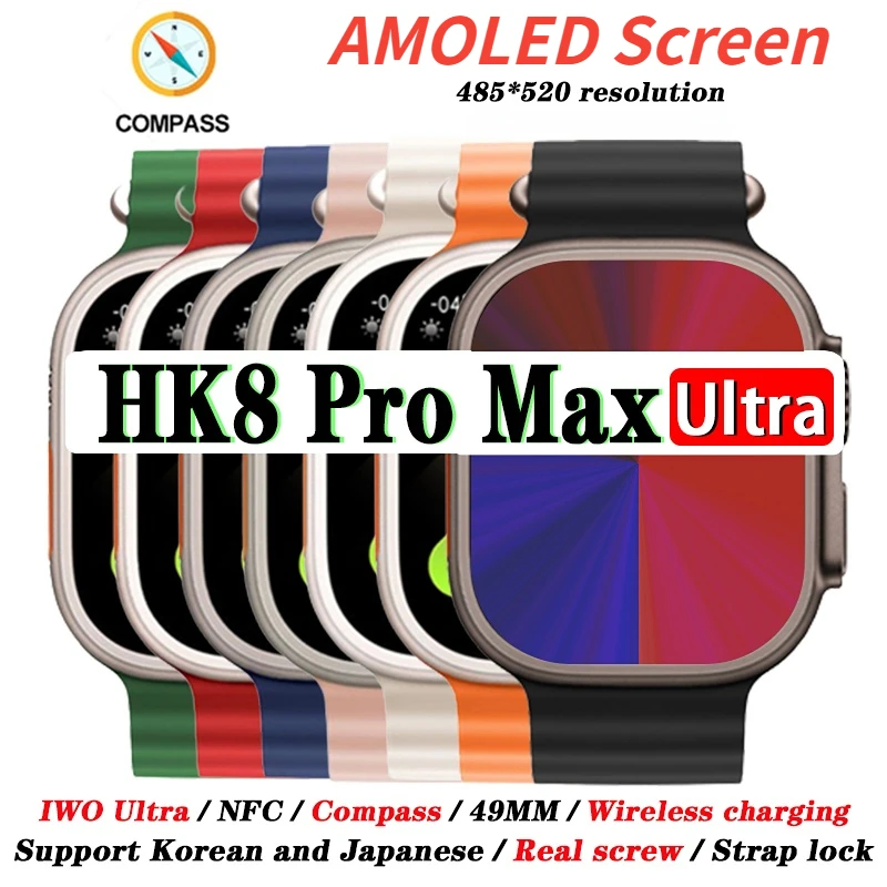 HK8 Pro Max Ultra reloj inteligente IWO Ultra Series 8, 49mm, pantalla ...