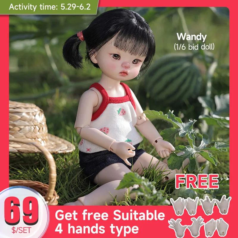 Shuga Fairy 1/6 Wandy The Straw Hats Girl Cute Dundun Body For Summer BJD Elvish Friend OF Your ...