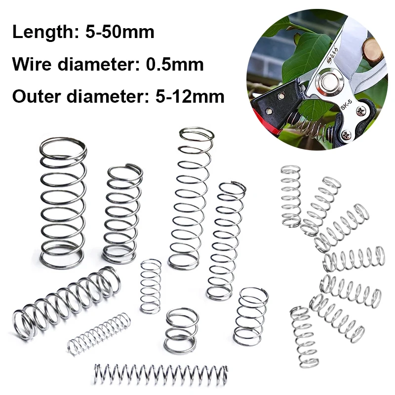 10pcs Wire Diameter 0.5mm Stainless Steel Micro Small Compression ...