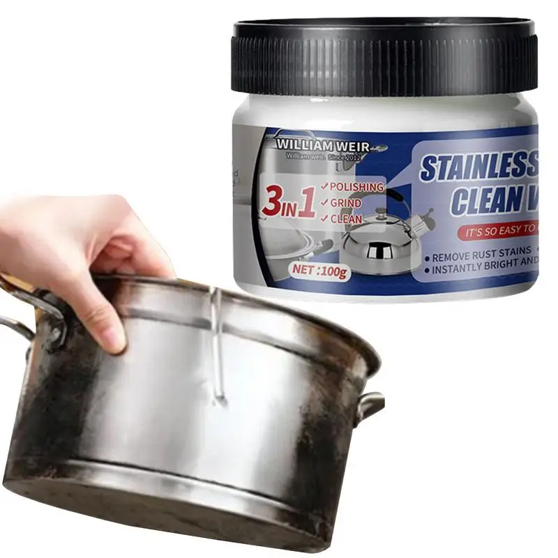 100g Stainless Steel Polish Cleaner Cream Metal Polishing Cream Rust ...