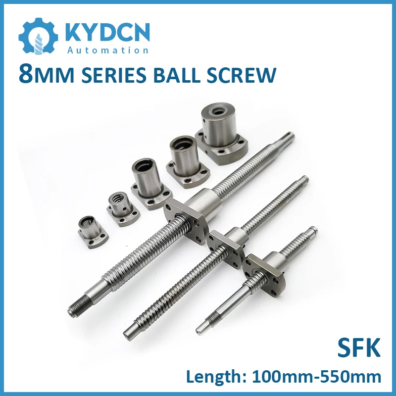 8mm-Ball-Screw-SFK0801-SFK0802-SFK08025-CNC-Miniature-Ball-Screw-100mm ...