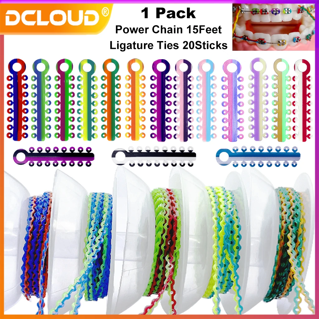 NEW1Pack-Dental-Orthodontic-Elastic-Ligature-Ties-Ultra-Power-Chain ...