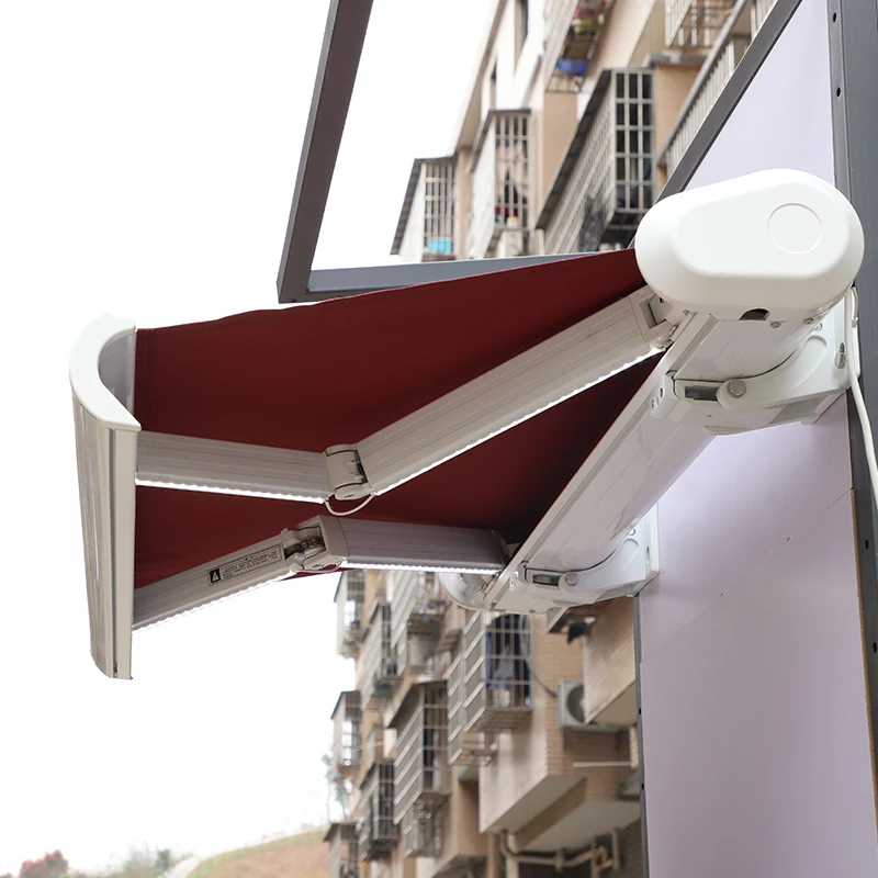 Intelligent Electric Awning Full Box Telescopic Folding Awning Villa ...