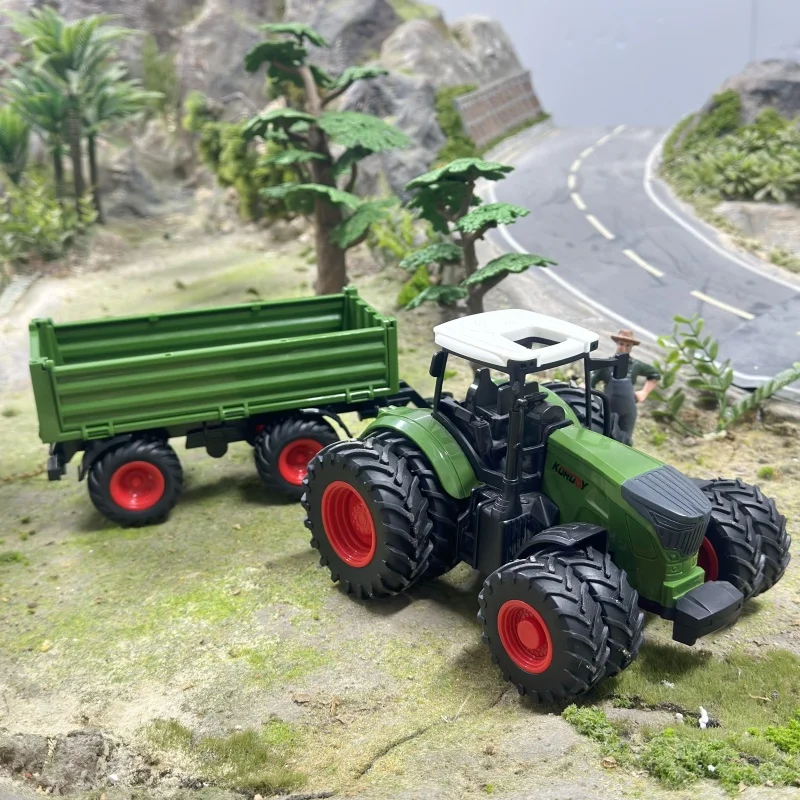 16-5-Inches-42cm-Large-Farm-Tractor-Toys-With-Trailer-Realistic-Farm ...