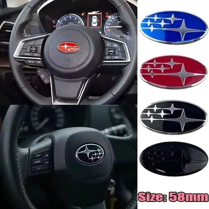 5.8cm Metal Car Steering Wheel Center Emblem Sticker for Subaru ...